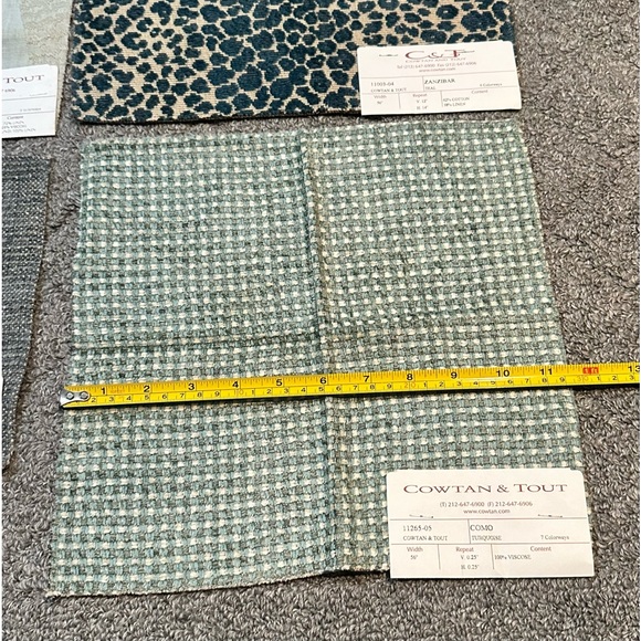 Cowtan and Tout | Other | Lot 4 Cowtan Tout Fabric Sample Remnants Blue ...